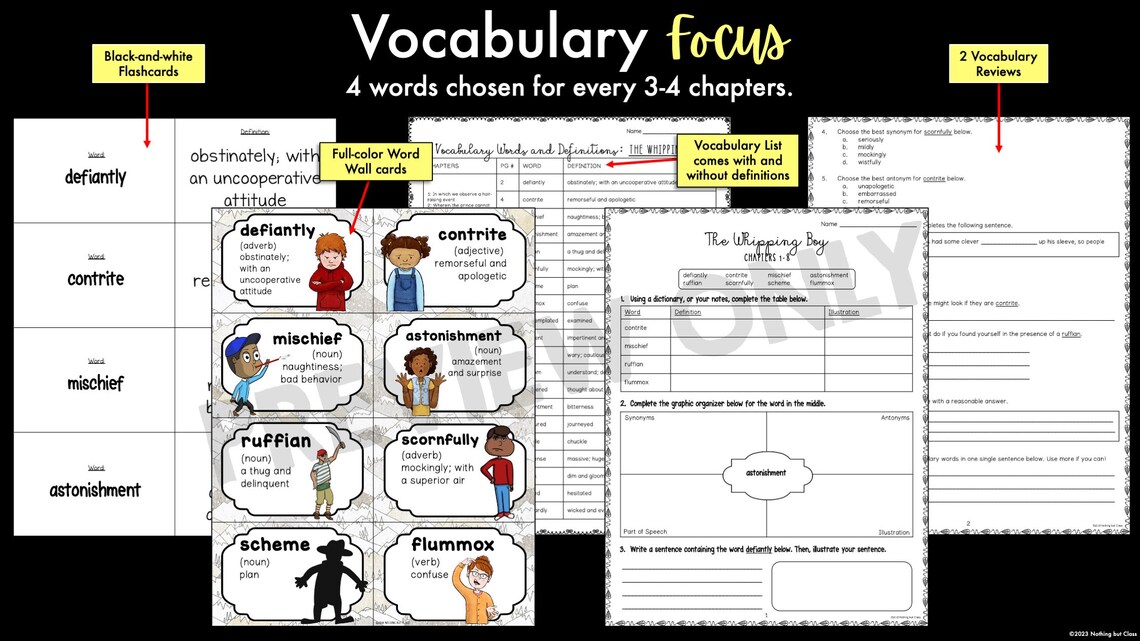 The Whipping Boy Novel Study Unit Literature Guide Comprehension ...