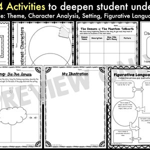 The Phantom Tollbooth Novel Study Unit | Literature Guide ...