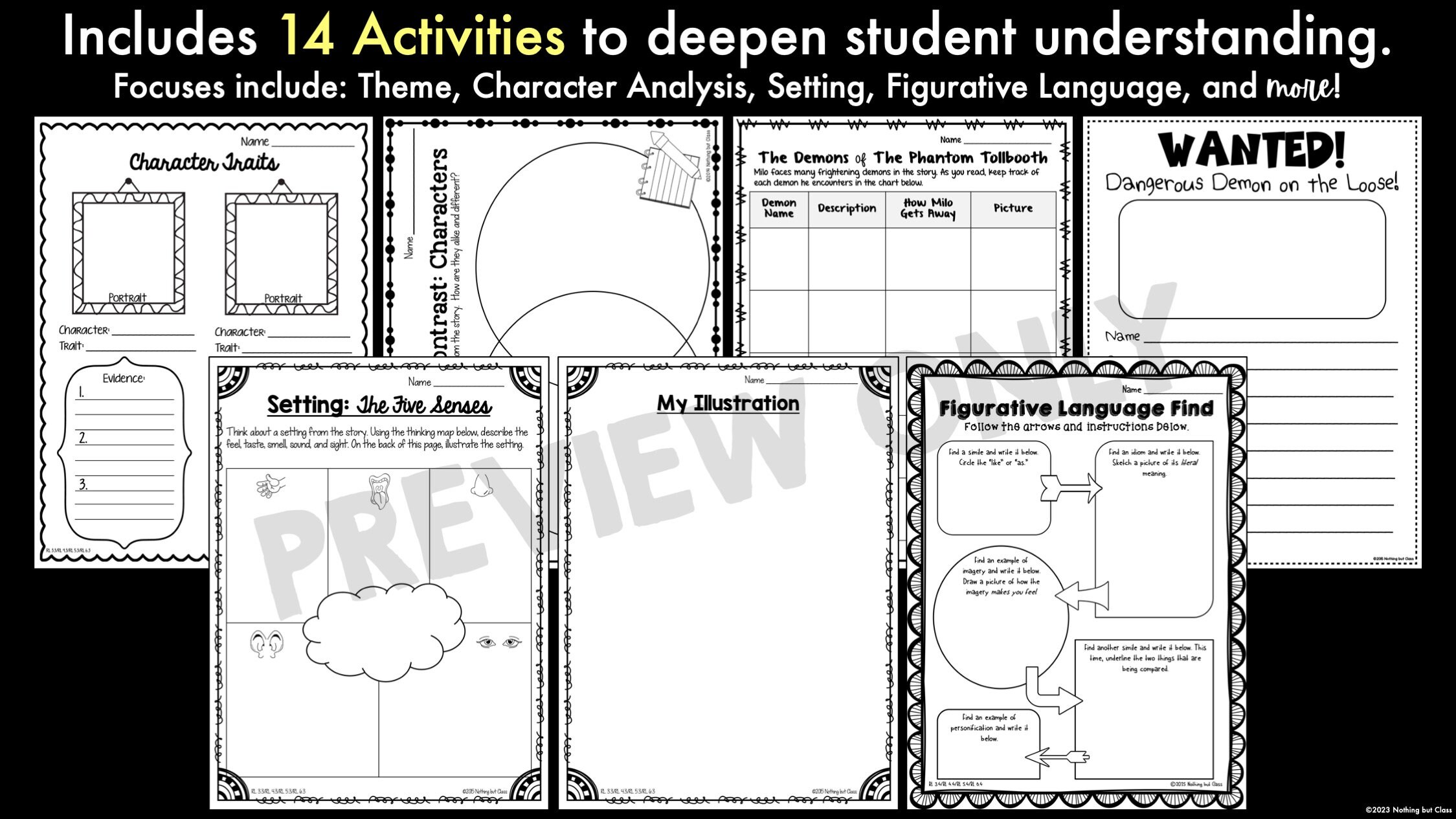 The Phantom Tollbooth Novel Study Unit | Literature Guide ...