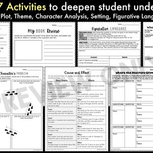 Where the Red Fern Grows | Reading Response Activities and Projects ...