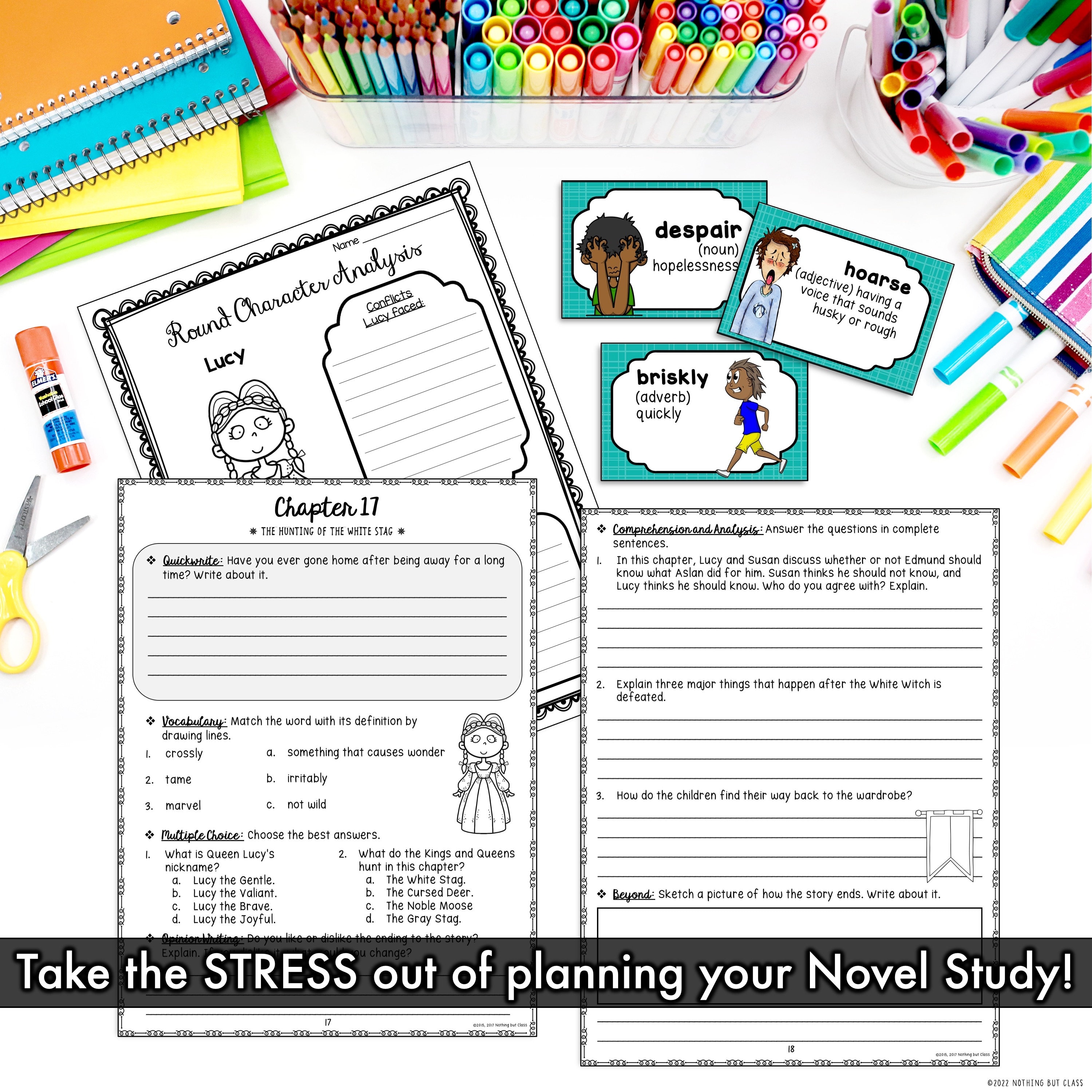 The Lion, the Witch and the Wardrobe Novel Study Unit Literature Guide ...