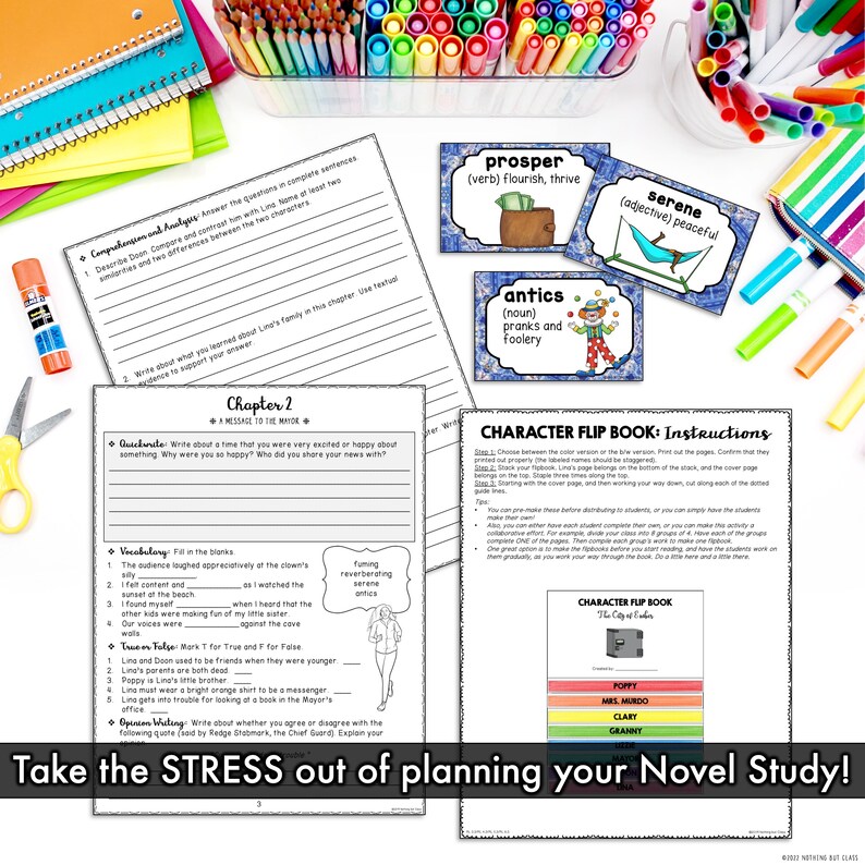 The City of Ember Novel Study Unit | Literature Guide | Comprehension ...