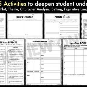 The Wild Robot Novel Study Unit | Literature Guide | Comprehension ...