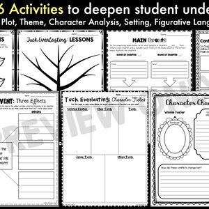 Tuck Everlasting Novel Study Unit | Literature Guide | Comprehension ...