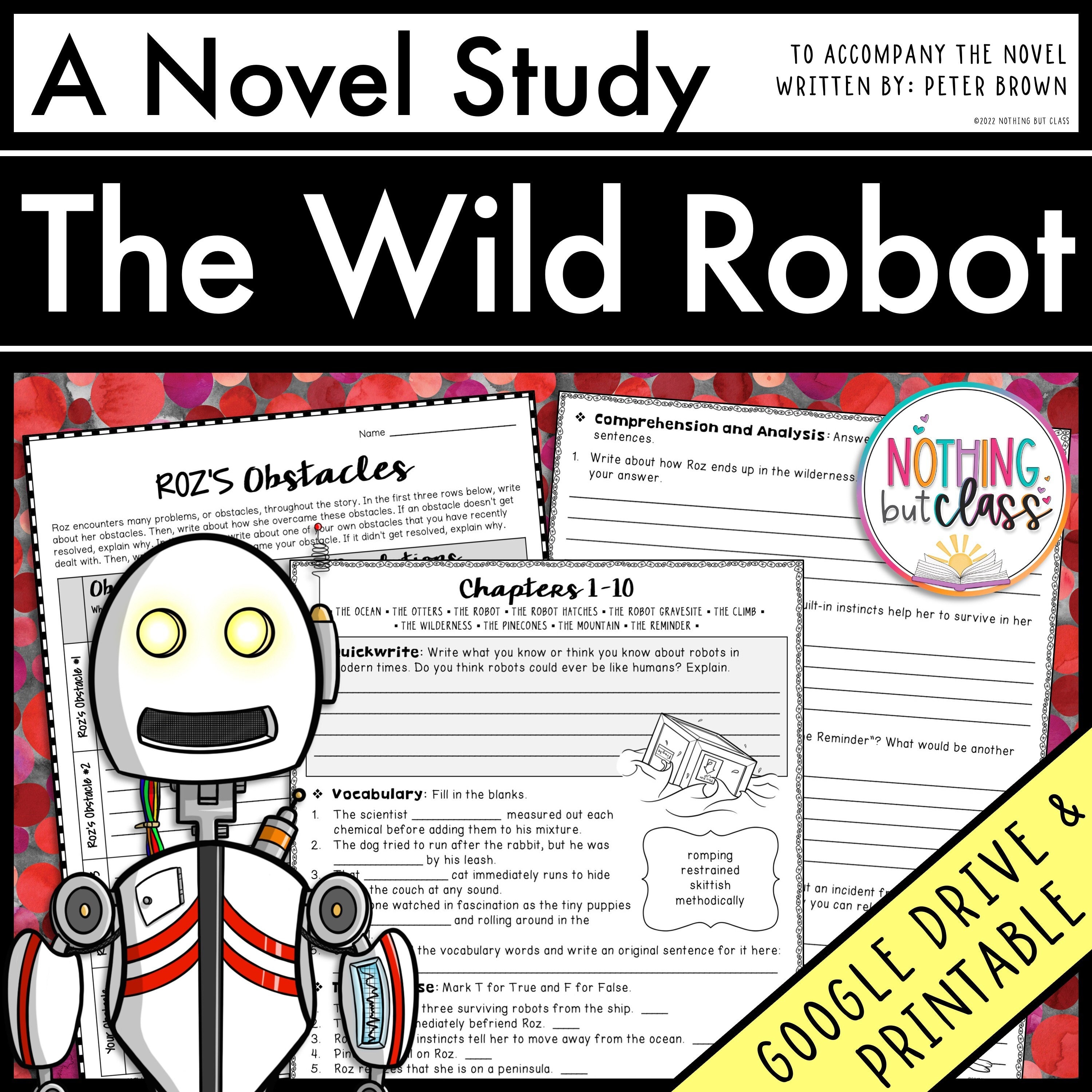 The Wild Robot Novel Study Unit | Literature Guide | Comprehension ...