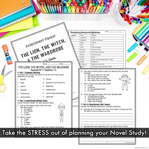 The Lion, the Witch, and the Wardrobe Tests | Quizzes | Assessments - Etsy