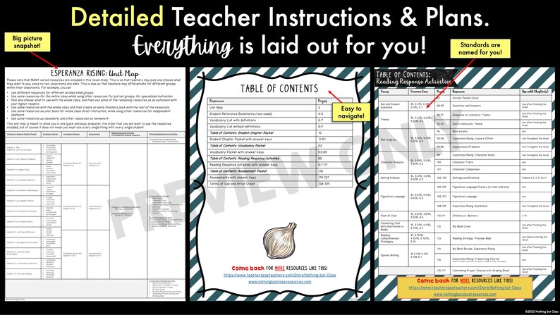 Esperanza Rising Novel Study Unit | Literature Guide | Comprehension ...