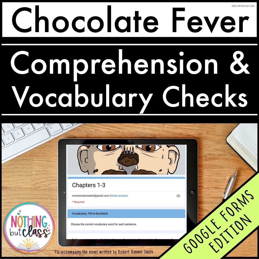 Chocolate Fever Novel Study - Google Forms Edition - Comprehension and ...