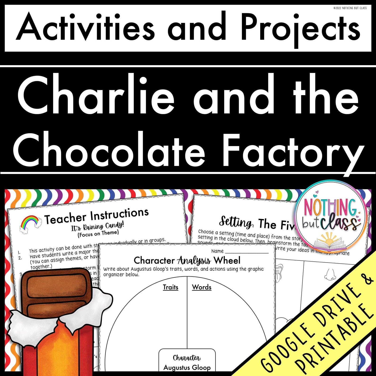 Charlie and the Chocolate Factory | Reading Response Activities and ...