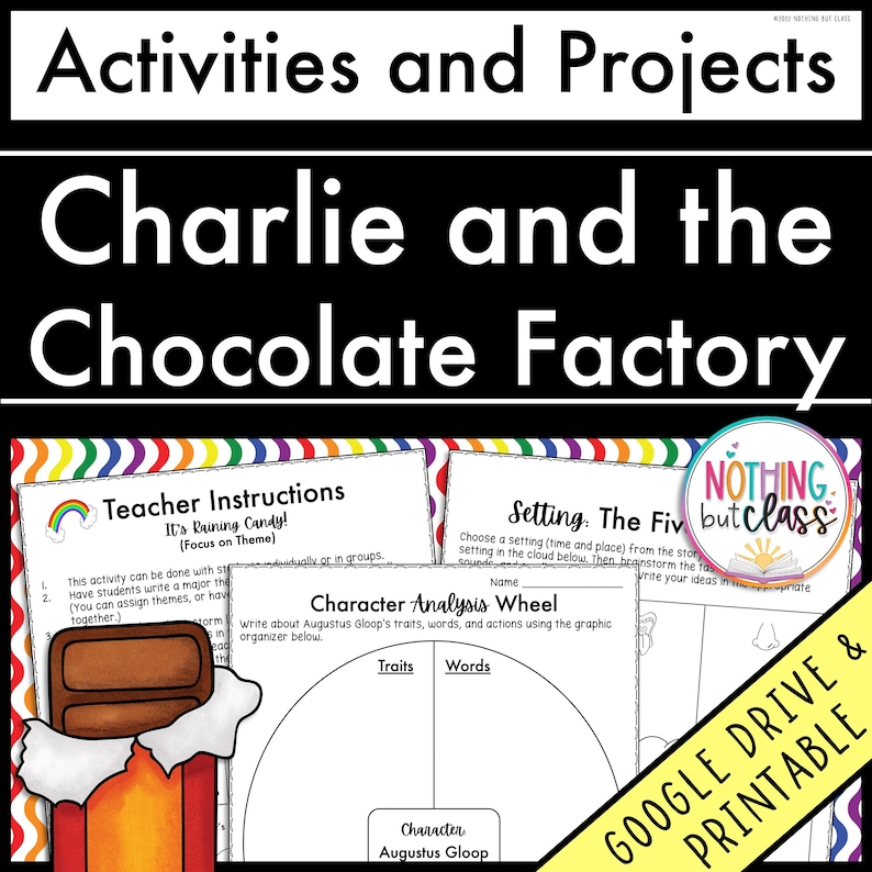 Charlie and the Chocolate Factory | Reading Response Activities and ...