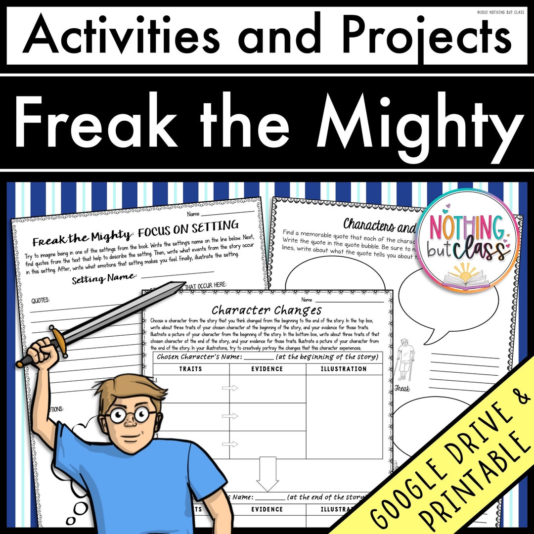 Freak the Mighty | Reading Response Activities and Projects | Guided ...