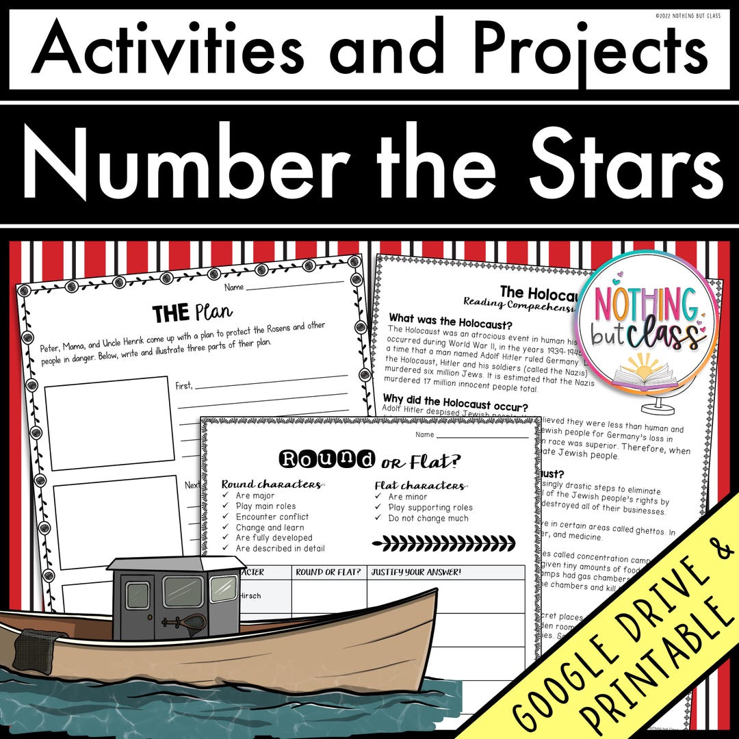 Number the Stars Reading Response Activities and Projects Resources for ...