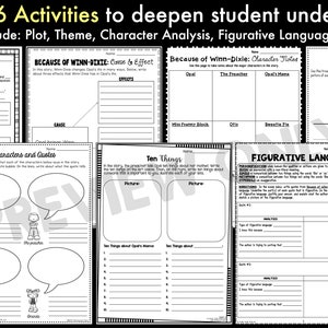 Because of Winn-dixie | Reading Response Activities and Projects ...