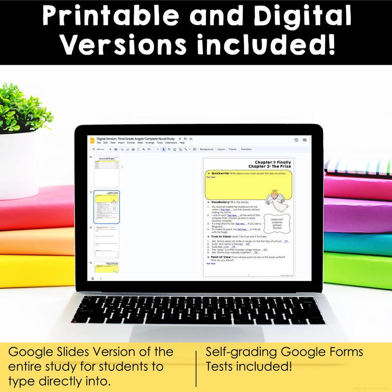 Third Grade Angels Novel Study Unit | Literature Guide | Comprehension ...