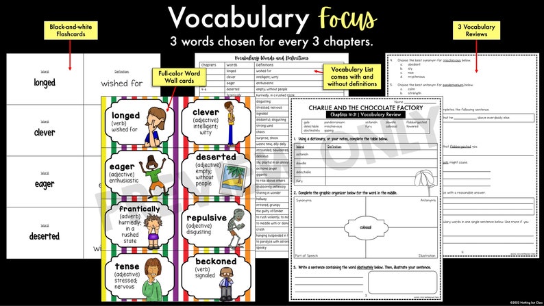 Charlie and the Chocolate Factory Novel Study Unit Literature Guide ...