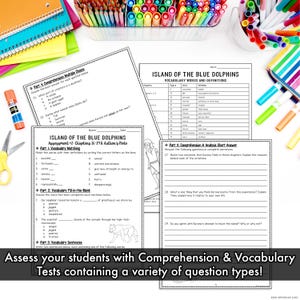 Island of the Blue Dolphins - Tests | Quizzes | Assessments for Novel ...