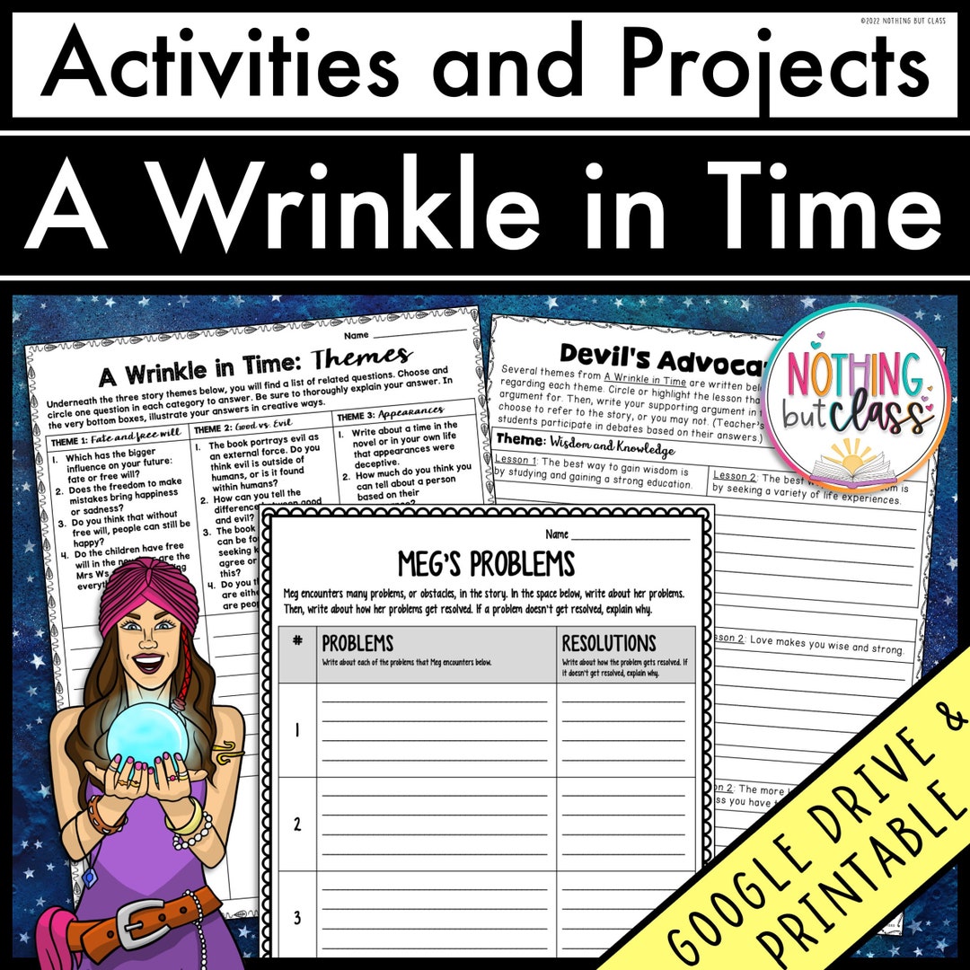 A Wrinkle in Time | Reading Response Activities and Projects | Guided ...