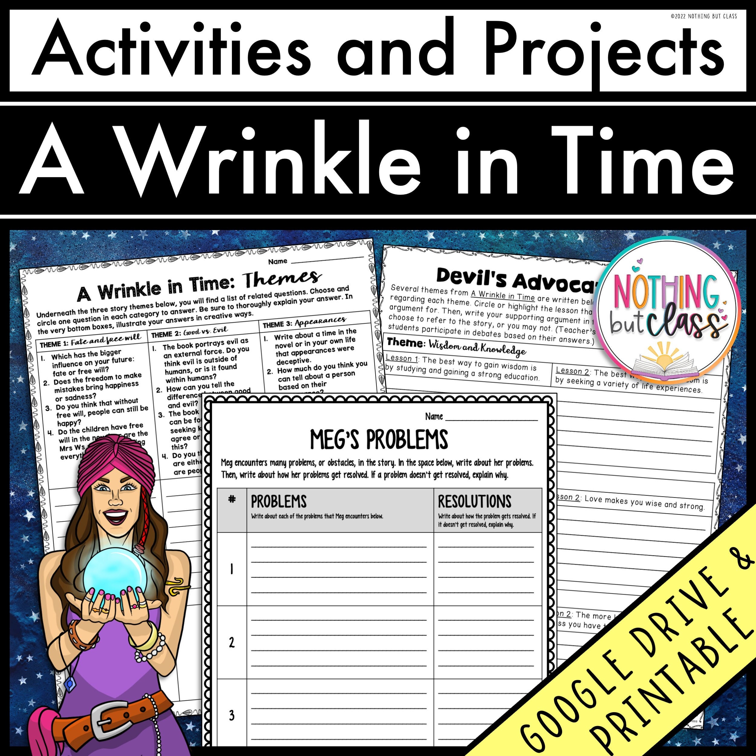 A Wrinkle in Time | Reading Response Activities and Projects | Guided ...
