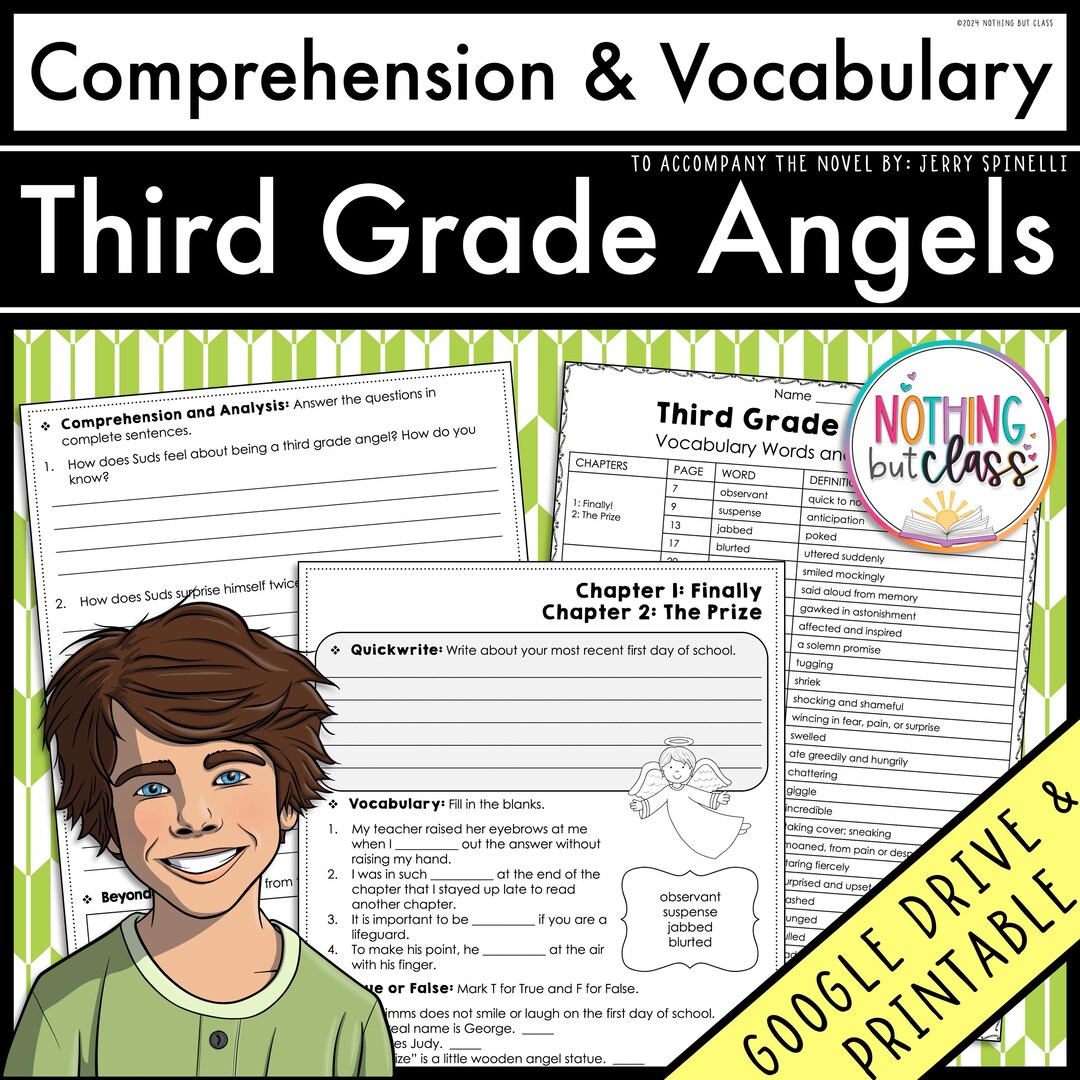 Third Grade Angels | Comprehension and Vocabulary by Chapter | Guided ...