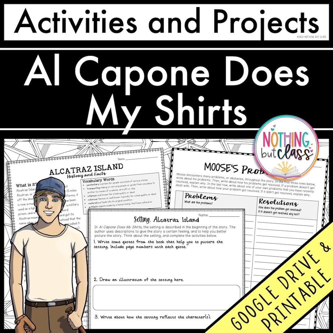 Al Capone Does My Shirts | Reading Response Activities and Projects ...