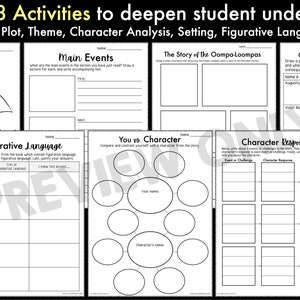Charlie and the Chocolate Factory Novel Study Unit | Literature Guide ...