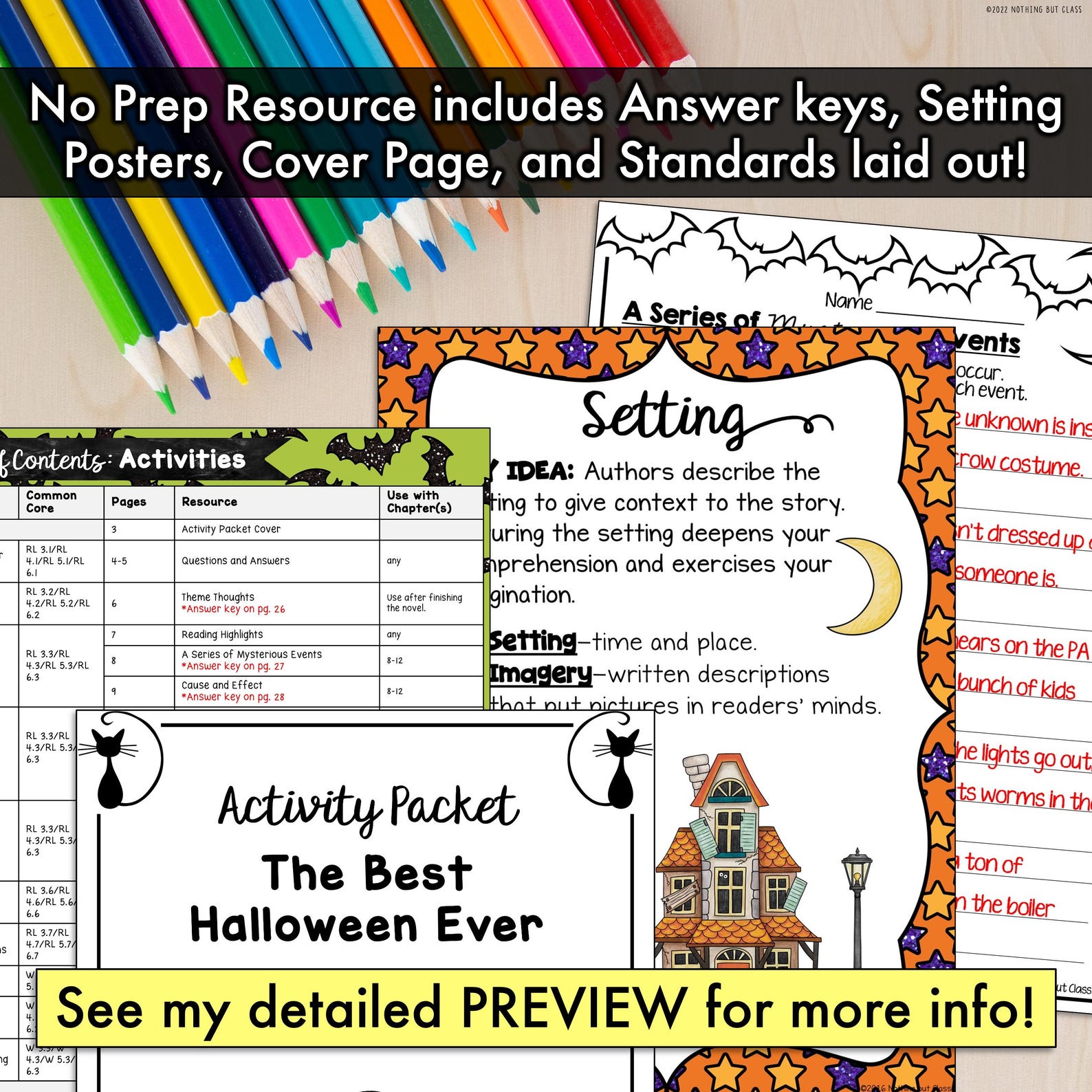 The Best Halloween Ever | Reading Response Activities and Projects ...
