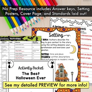 The Best Halloween Ever | Reading Response Activities and Projects ...