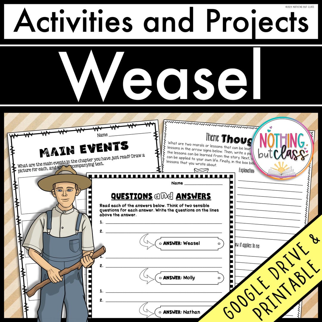 Weasel | Reading Response Activities and Projects | Guided Reading ...