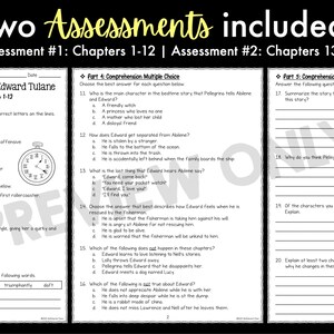 The Miraculous Journey of Edward Tulane Novel Study Unit | Literature ...