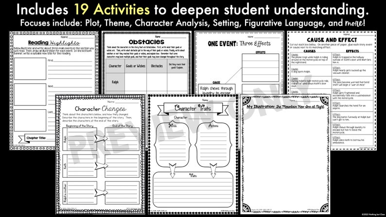 The Mouse and the Motorcycle Novel Study Unit | Literature Guide ...