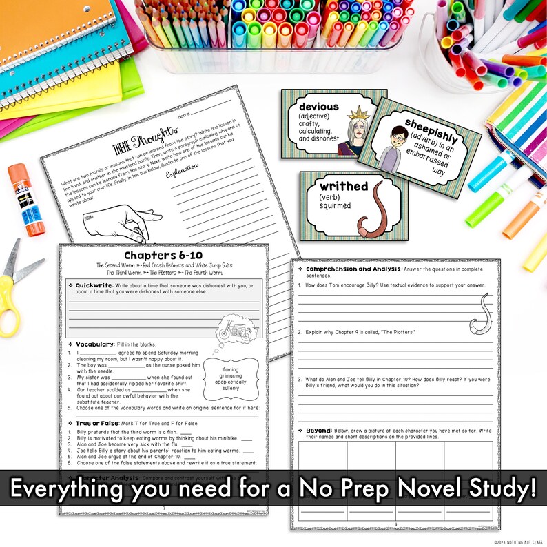 How to Eat Fried Worms Novel Study Unit | Literature Guide ...