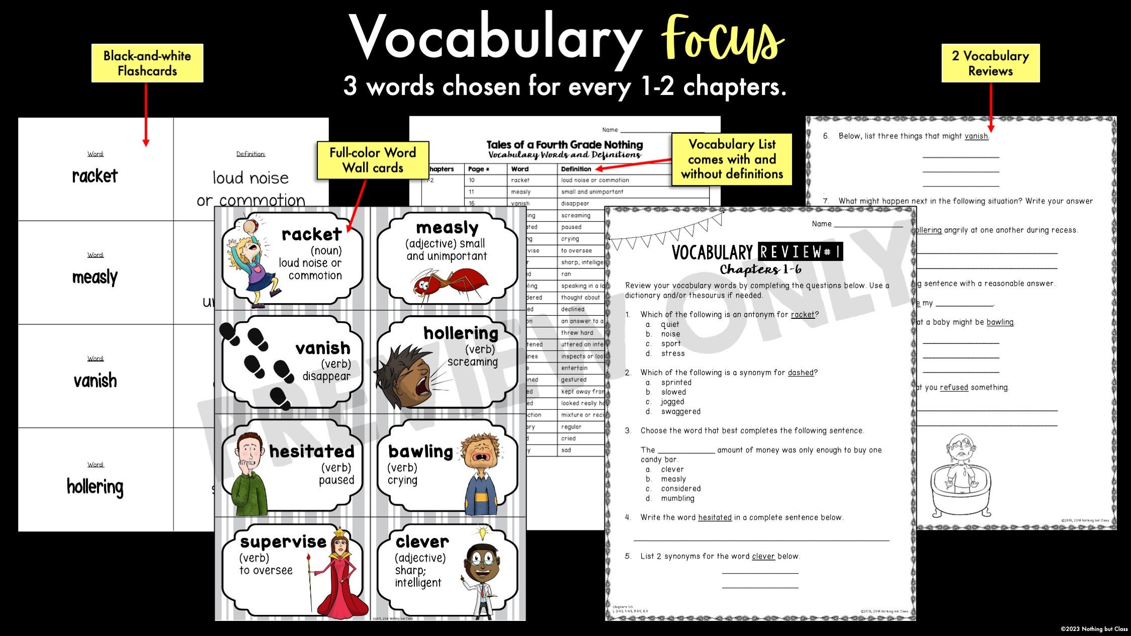 Tales of a Fourth Grade Nothing Novel Study Unit | Literature Guide ...