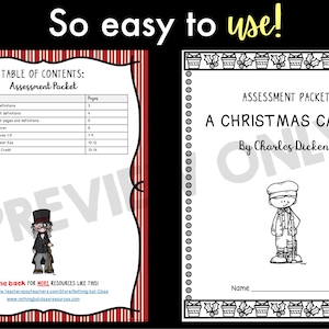A Christmas Carol Test | Quiz | Assessment - Etsy
