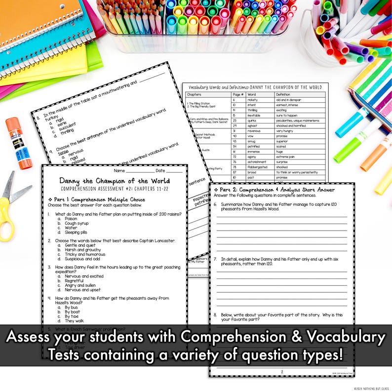 Danny the Champion of the World - Tests | Quizzes | Assessments for ...