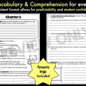 The Best School Year Ever Novel Study Unit Literature Guide ...