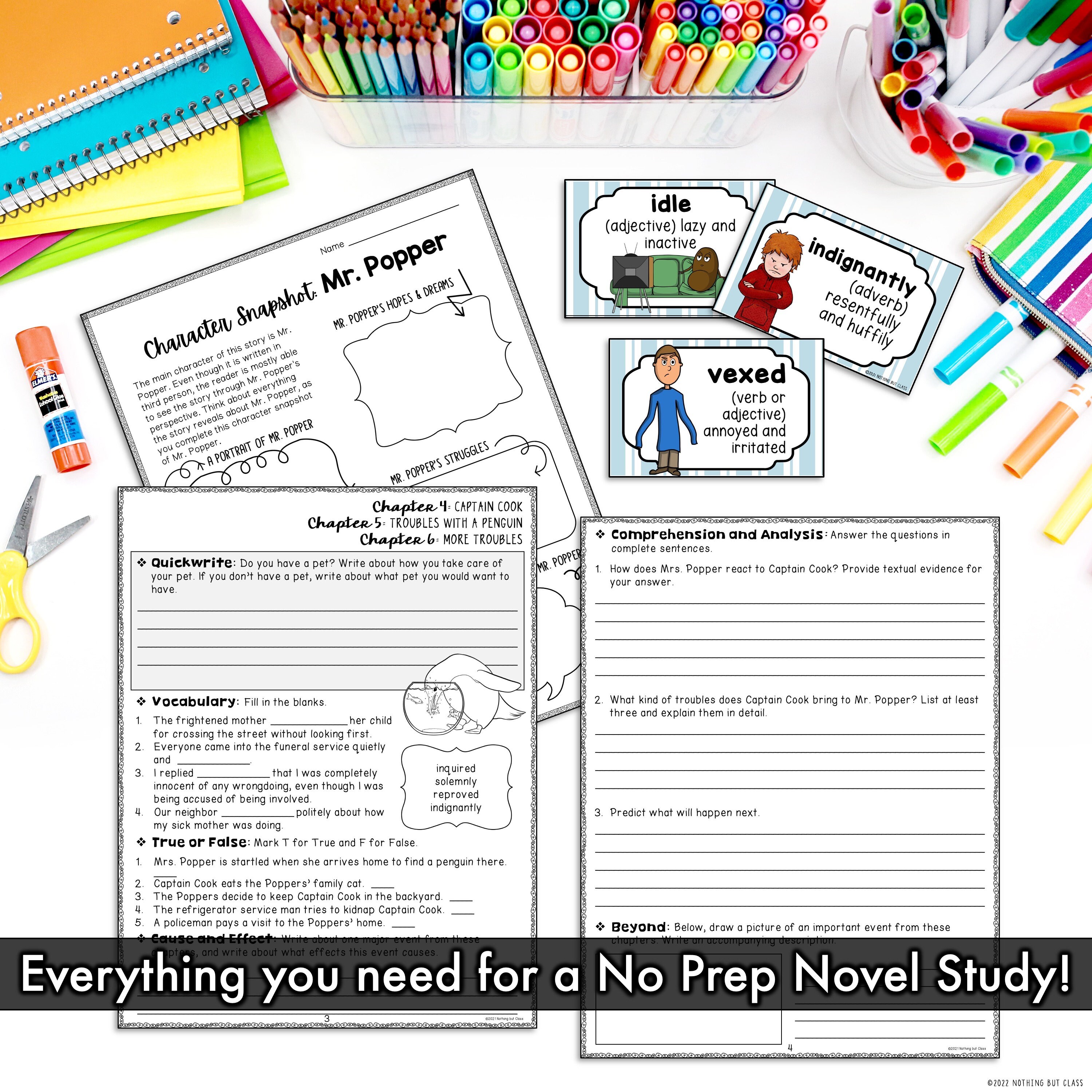 Mr. Popper's Penguins Novel Study Unit | Literature Guide ...