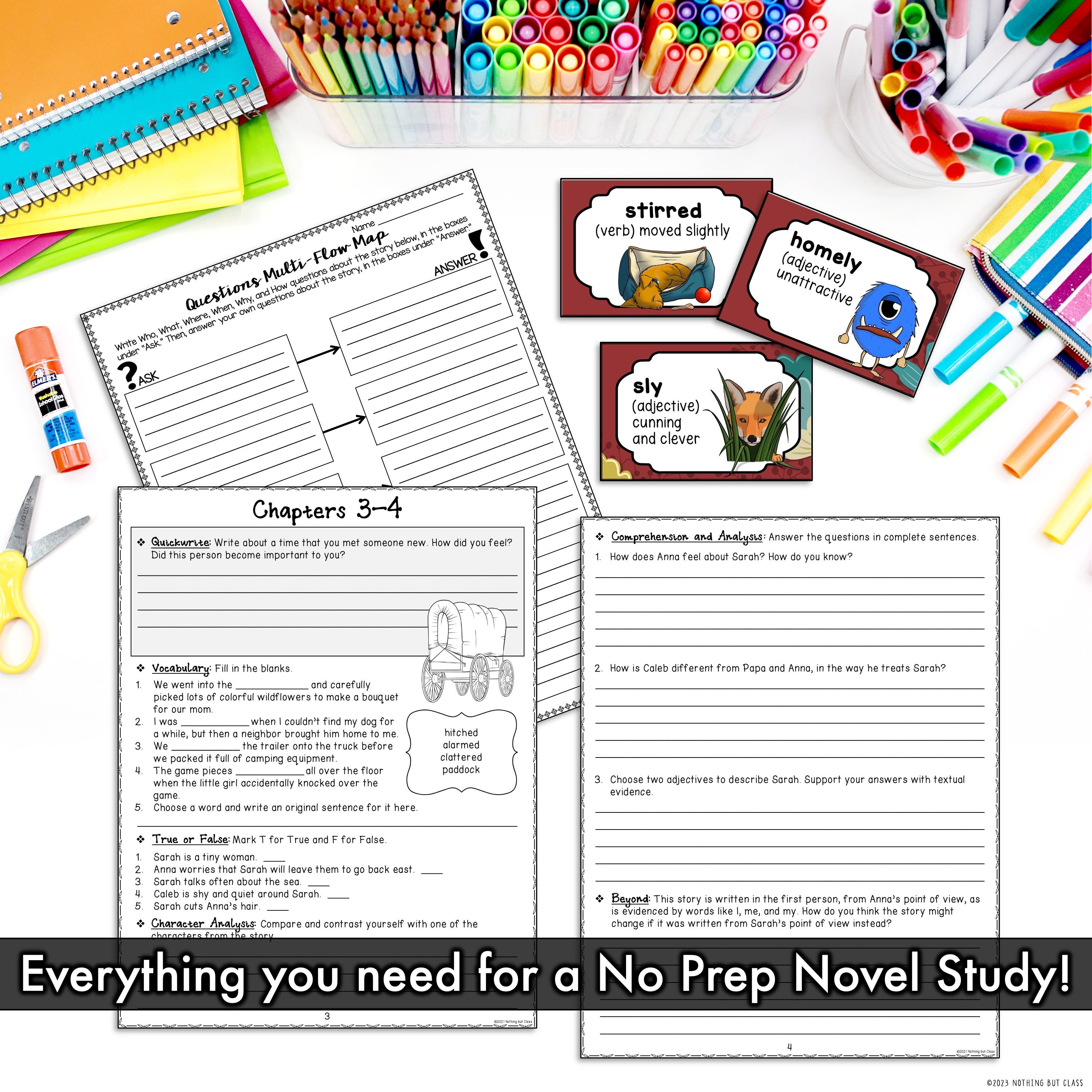 Sarah Plain and Tall Novel Study Unit | Literature Guide ...