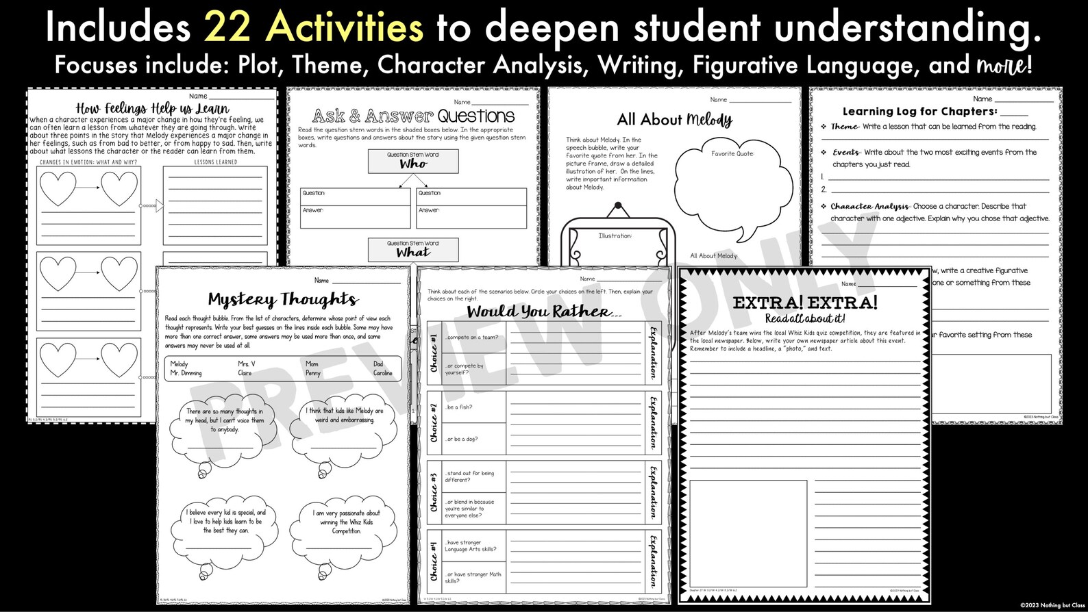 Out of My Mind | Reading Response Activities and Projects | Guided ...