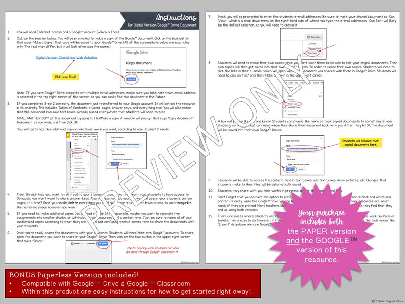 The Lightning Thief Novel Study Unit Literature Guide Comprehension ...