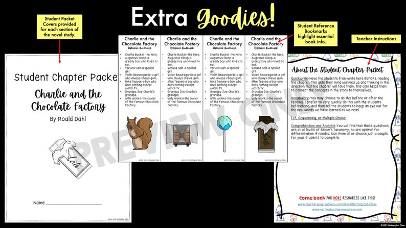 Charlie and the Chocolate Factory | Comprehension and Vocabulary by ...