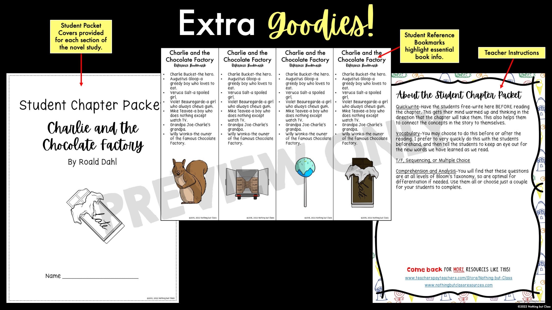 Charlie and the Chocolate Factory | Comprehension and Vocabulary by ...