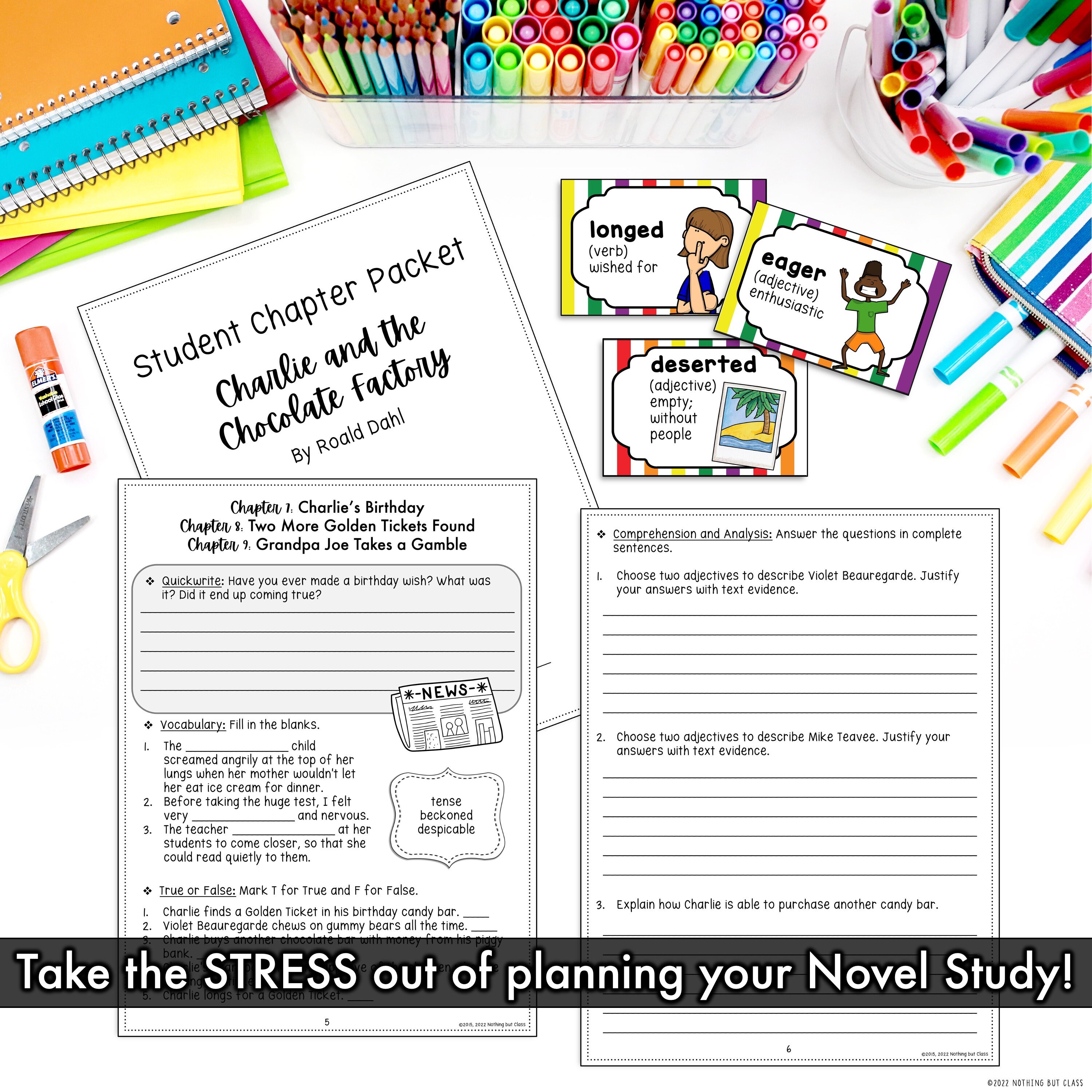 Charlie and the Chocolate Factory | Comprehension and Vocabulary by ...