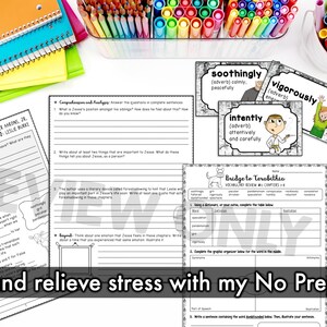 Bridge to Terabithia | Comprehension and Vocabulary by Chapter | Guided ...