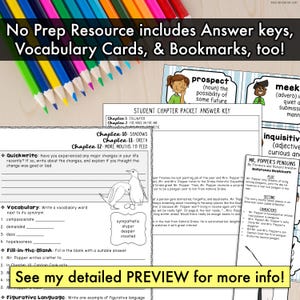 Mr. Popper's Penguins | Comprehension and Vocabulary by Chapter ...