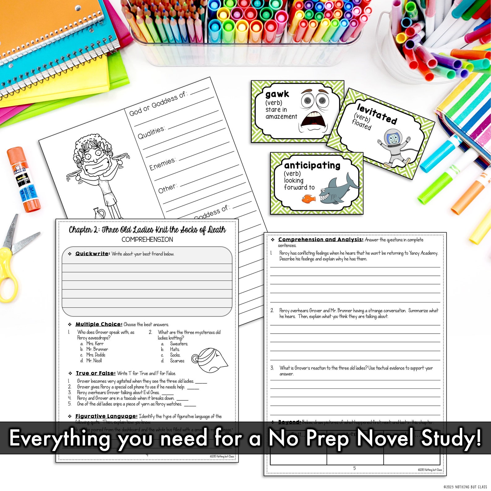 The Lightning Thief Novel Study Unit | Literature Guide | Comprehension ...