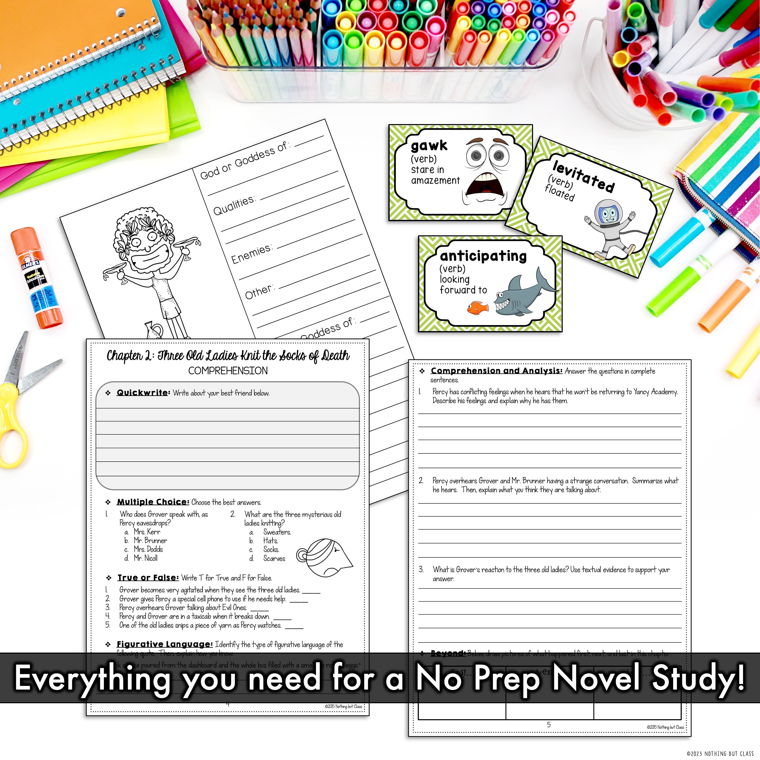 The Lightning Thief Novel Study Unit | Literature Guide | Comprehension ...