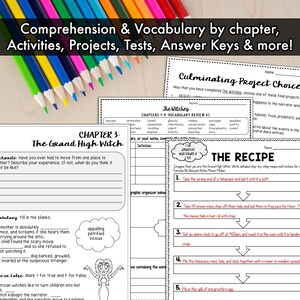 The Witches Novel Study Unit | Literature Guide | Comprehension ...