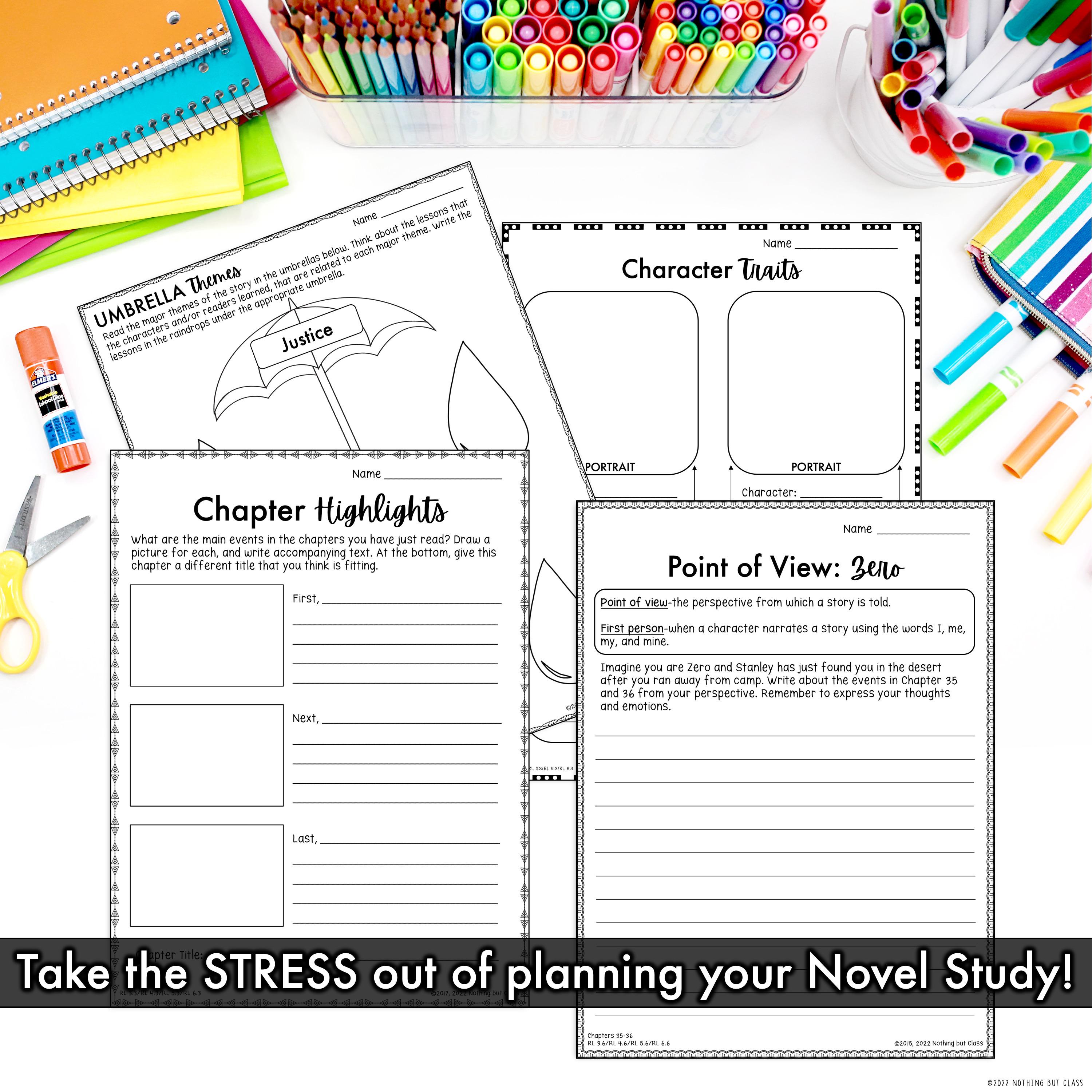 Holes | Reading Response Activities and Projects | Resources for Novel ...