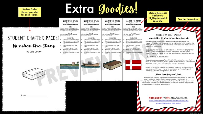 Number the Stars | Comprehension and Vocabulary by Chapter | Guided ...