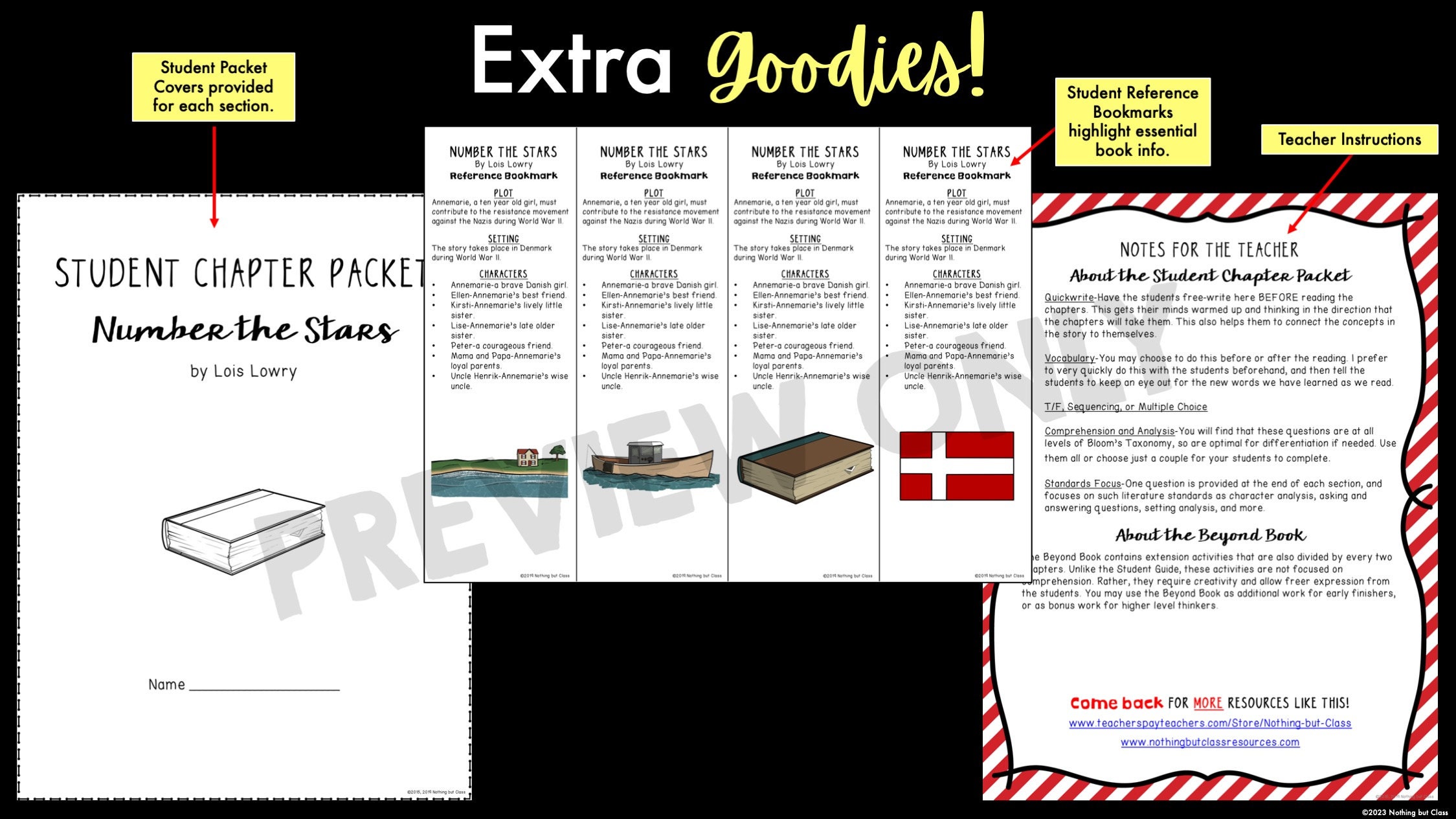 Number the Stars | Comprehension and Vocabulary by Chapter | Guided ...